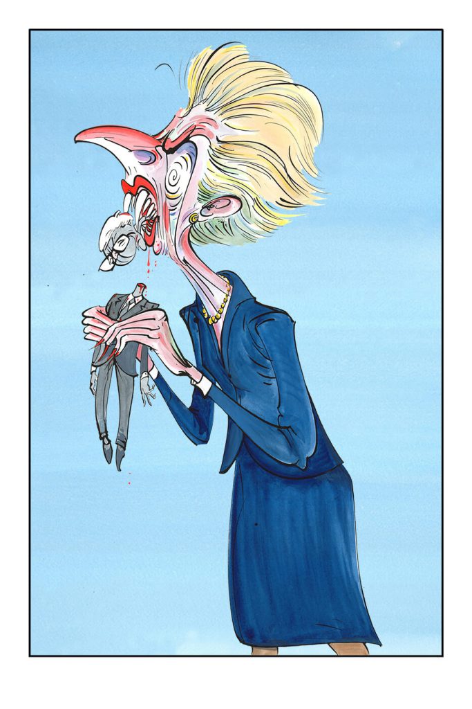 Margaret Thatcher and John Major | Gerald Scarfe